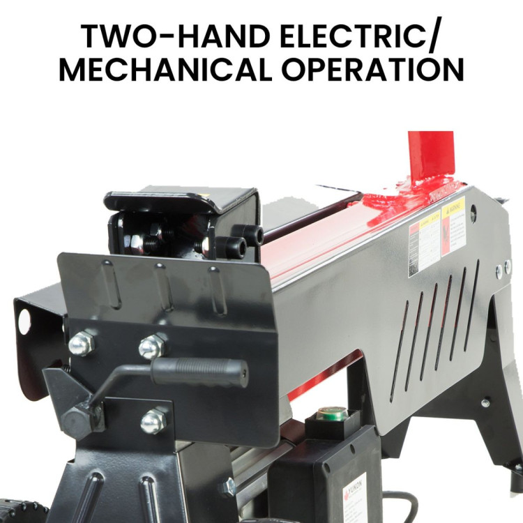 Yukon 7 Tonne 2000W Electric Hydraulic Log Splitter Wood Cutter w/ Side ...