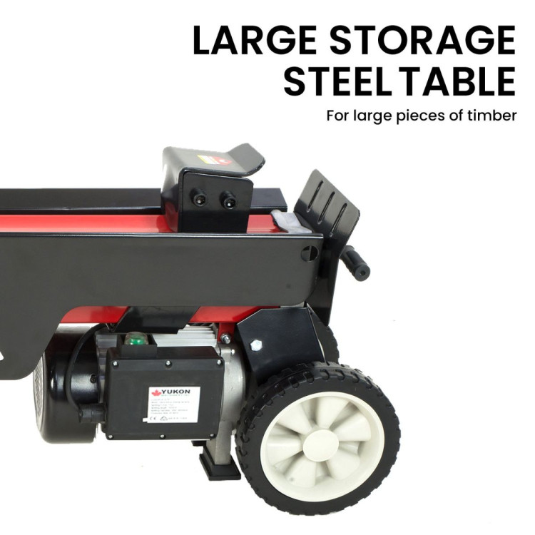 Yukon 7 Tonne 2000W Electric Hydraulic Log Splitter Wood Cutter w/ Side ...